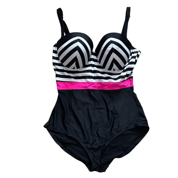torrid | Swim | Torrid Swimsuit Size 2 Black And White Multi Stripe ...